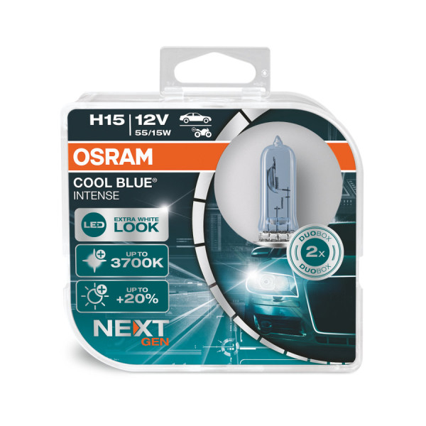 OSRAM Cool Blue Intense (NEXT GEN) H15 15/55W 12V 64176CBN-HCB 4062172215008