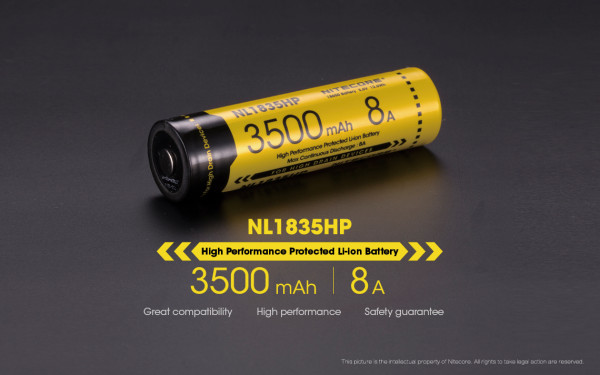 Baterija 18650 NITECORE NL1835HP (3500mAh) LI-ION BATTERY 6952506492343