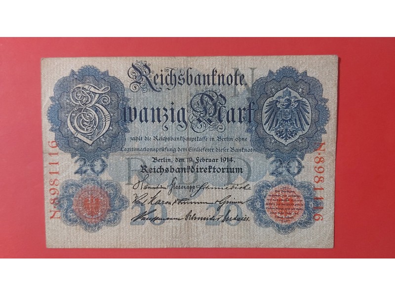 20 maraka 1914 god Nemacka Vf