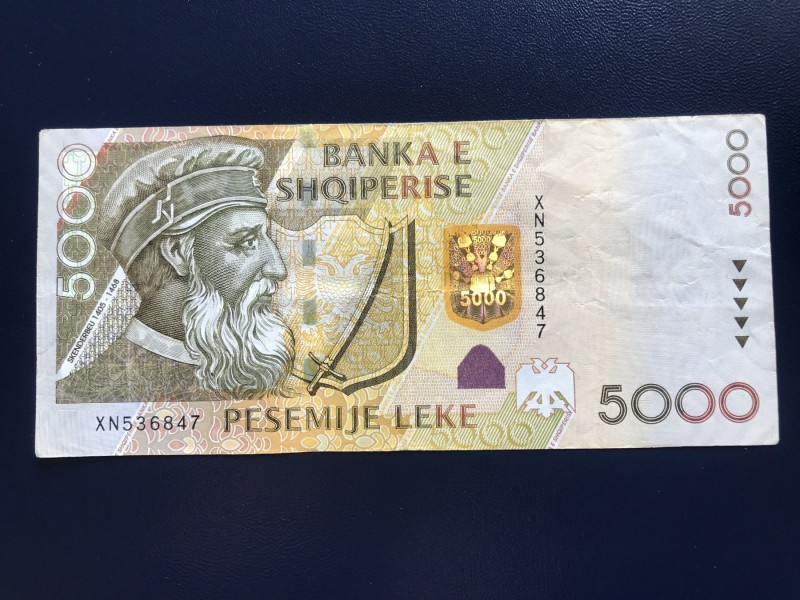 ALBANIJA 5000 LEKE.