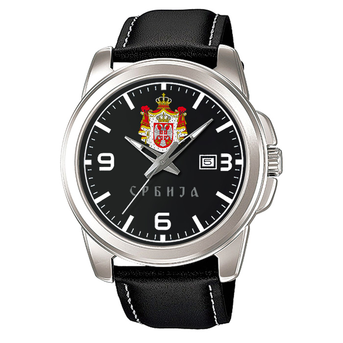 Casio MTP-1314L- SVEČANI GRB SRBIJE (crni) ručni sat