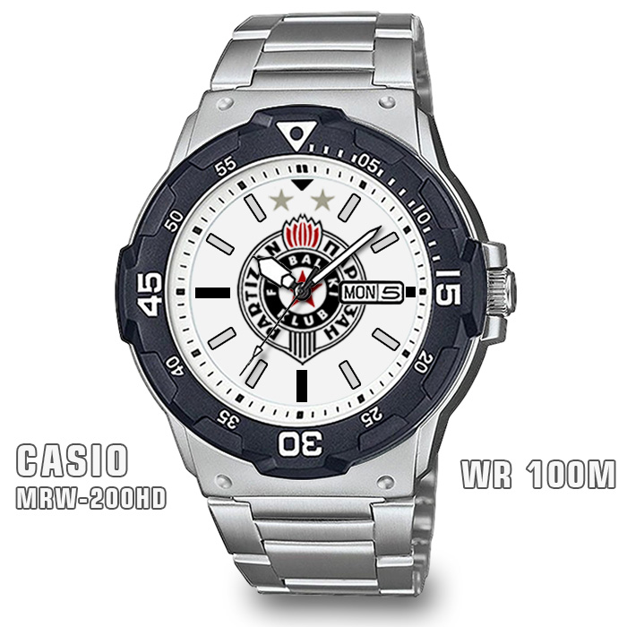 Ručni sat FK Partizan GRB Casio MRW-200HD (beli)