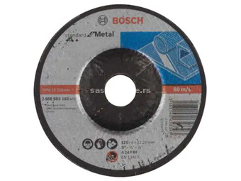 Bosch brusna ploča ispupčena Standard for Metal A 24 P BF 125 x 22.23 x 6.0 mm