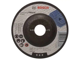 Bosch brusna ploča ispupčena Standard for Metal A 24 P BF 115 x 22.23 x 6.0 mm