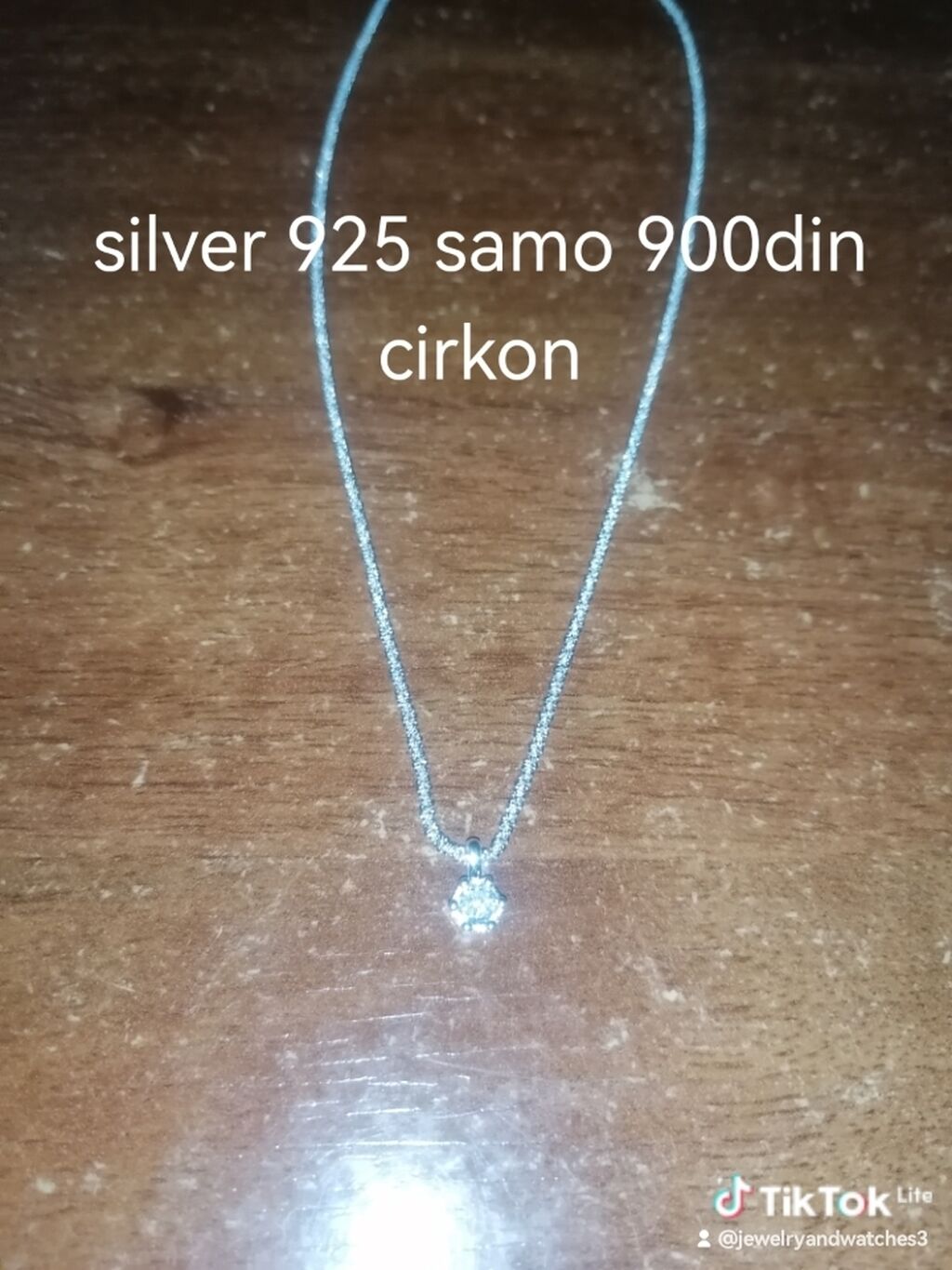 Lančić, Materijal: Cirkon, Srebro