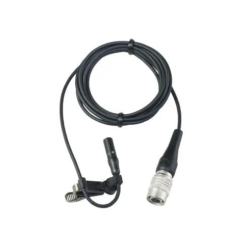 Audio-Technica AT898cW Subminiature Cardioid Condenser Lavalier Mikrofon, Crni