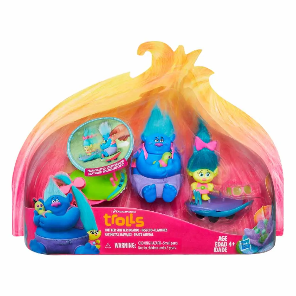 HASBRO Figurice na skejtu Trolls Critter Skitter Boards