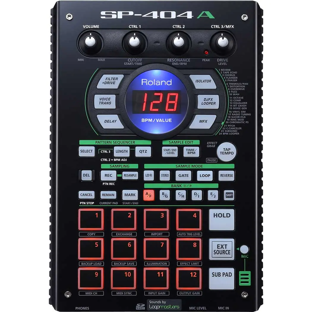 Roland DJ plejer SP-404A, Crni