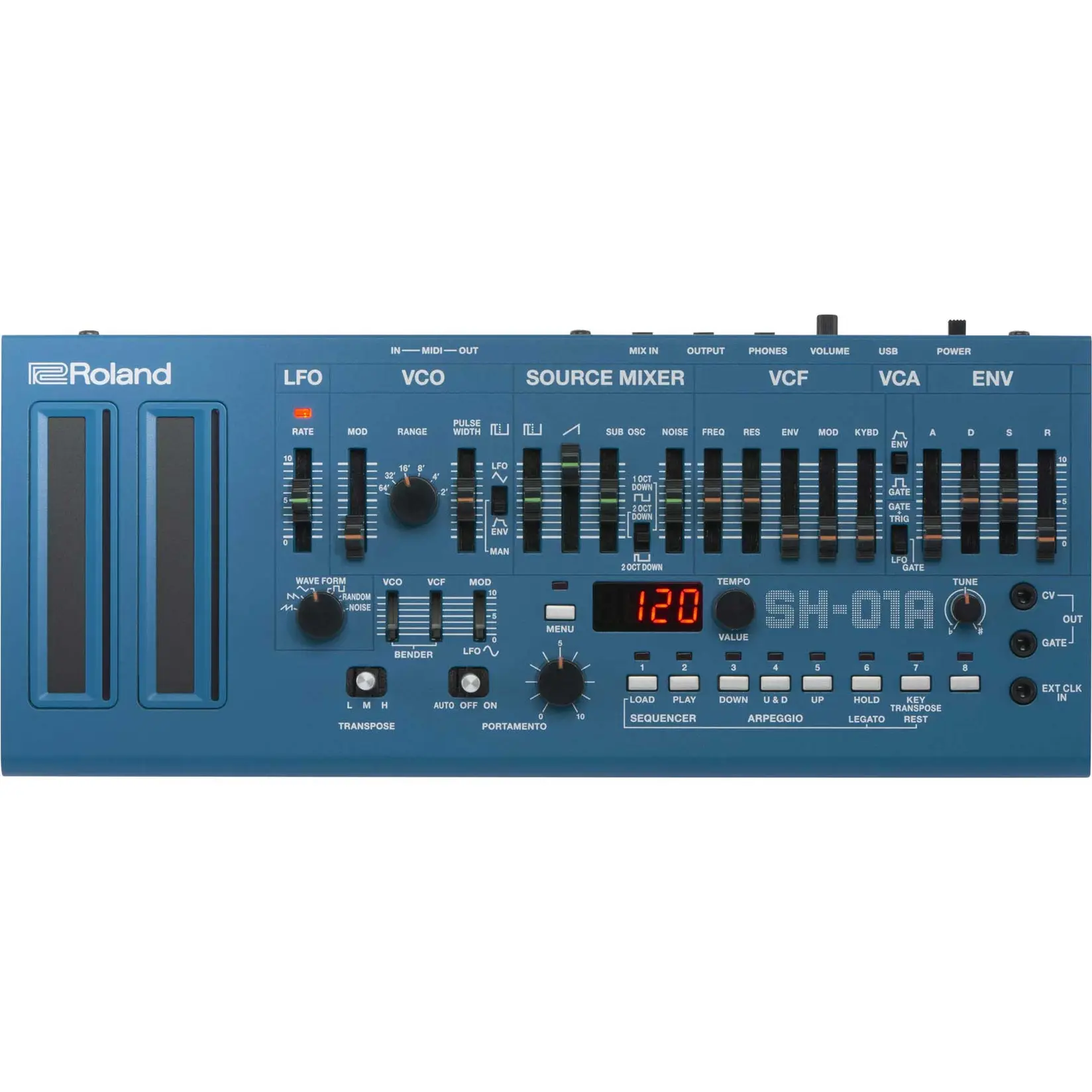 Roland Analogni sintisajzer SH-01A, Plavi