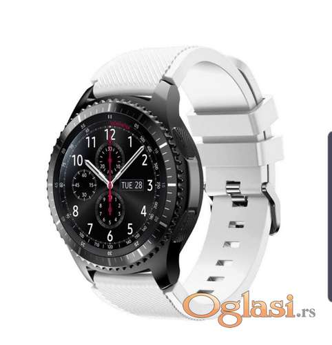 Bela narukvica Galaxy Watch 7 6 5 4 3 46mm Huawei Watch GT4 GT5 GT3 22mm 20mm