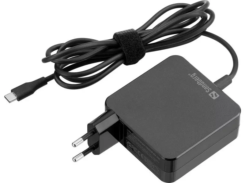 Sandberg 135-79 Punjač za laptop AC 65W USB-C, Crni