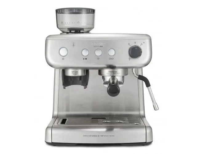 Breville Barista Max VCF126X01 Aparat za espresso, 2,8 l, Ugrađen mlin, Srebrni