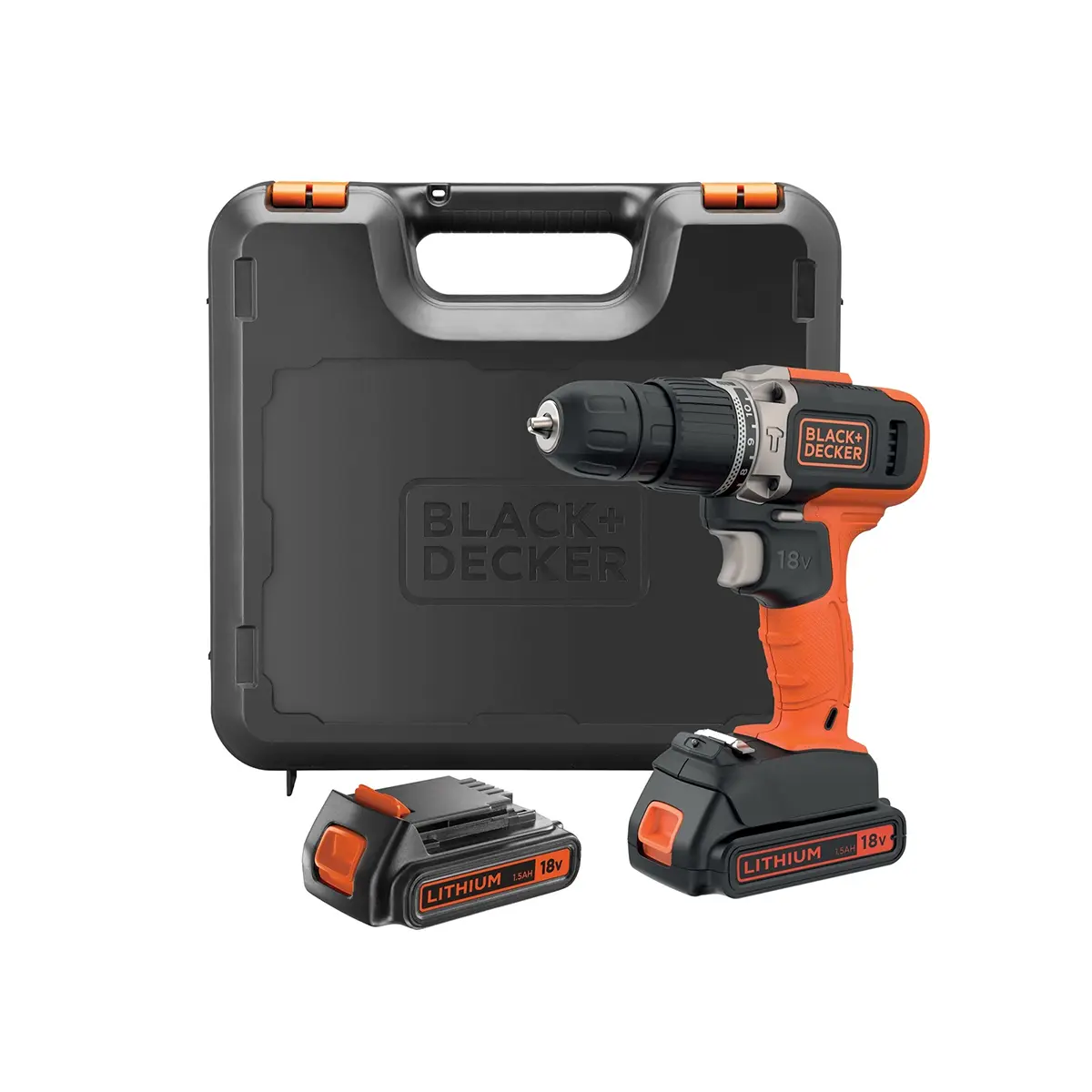 Black+Decker akumulatorska udarna bušilica 18 V BCD003C2K komplet