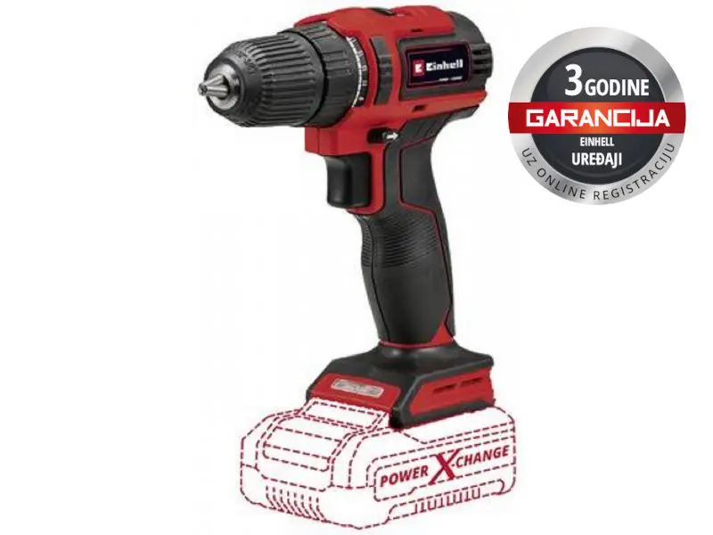 EINHELL TE-CD 18/40 Li BL Solo Akumulatorska bušilica Power X-Change, 4513997