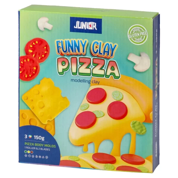 Funny clay, masa za oblikovanje sa kalupima, miks, pizza