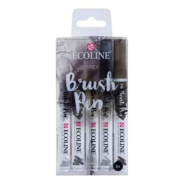 Talens Ecoline, marker, set, grey, 5K