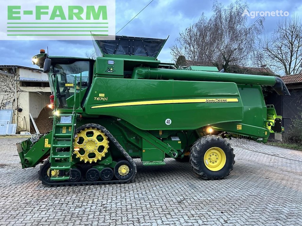 John Deere t670+raupenlaufwerk+625x+sonneblumenvorsatz kombajn za žito