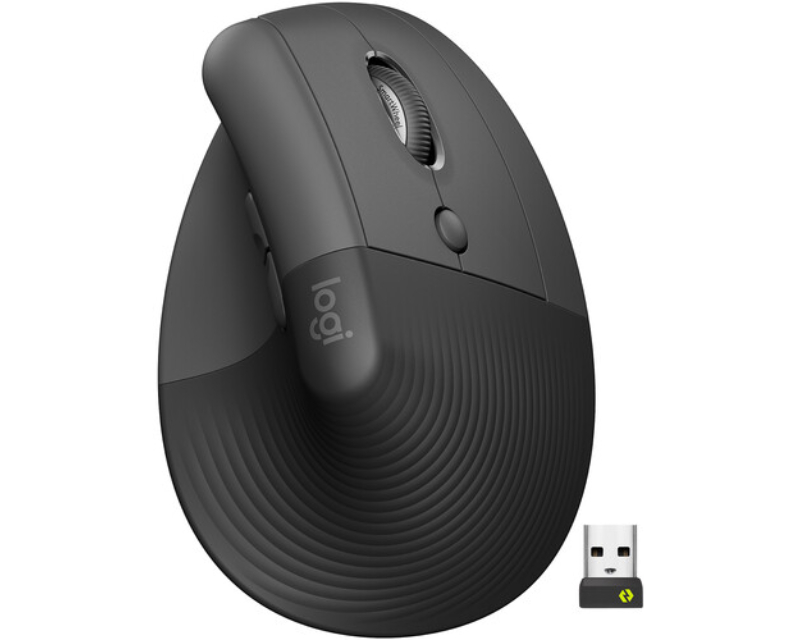 LOGITECH Lift Vertical Ergonomic Wireless crni miš OEM