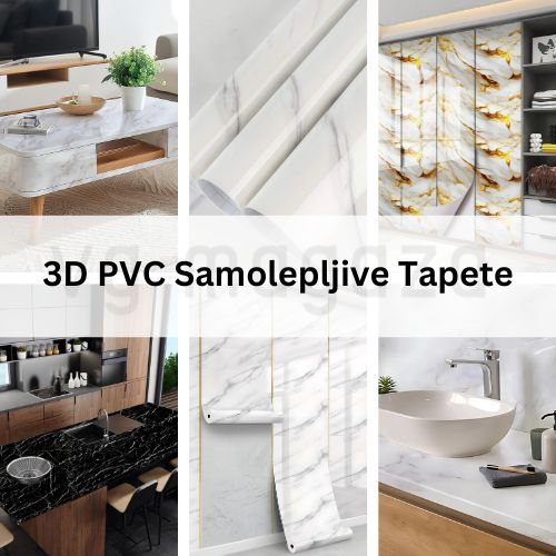 Samolepljive 3D/PVC Tapete u Mermernim Dezenima