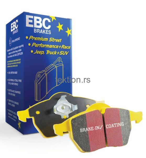 EBC Brakes DP42173R YellowStuff zadnje sportske kočione disk pločice Audi A3/Q3/TT/Cupra Ateca/Seat Leon/Tarraco/Škoda Kodiaq/Suberb/VW Golf VII/Passat B7/B8/Tiguan/Touran