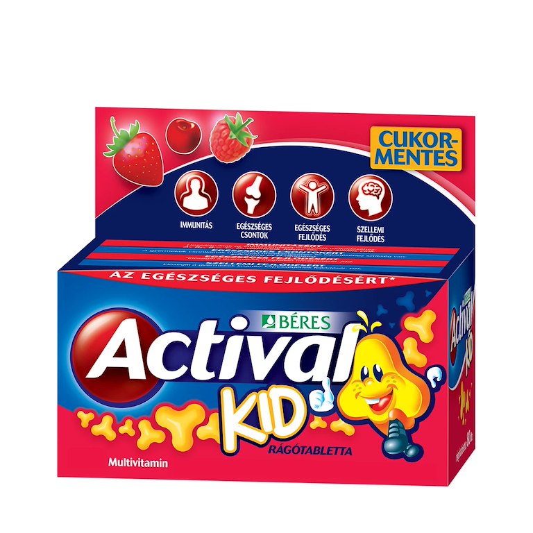 Béres Actival KID 30 Multivitaminskih Tableta za Žvakanje