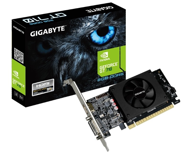 Gigabyte NVD GT 710 2GB DDR5 64bit GV-N710D5-2GL (GV-N710D5-2GL)