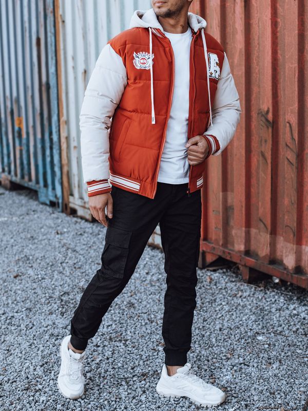 MEN'S WINTER JACKET WITH HOOD RED DSTREET