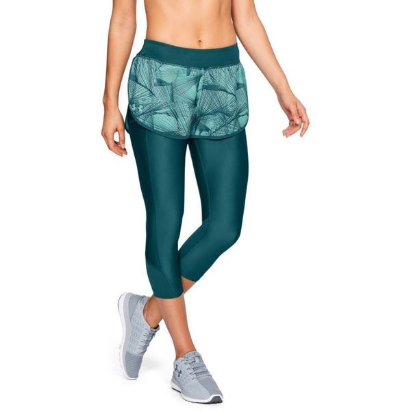 WOMEN'S RUNNING 2-IN-1 LEGGINGS UNDER ARMOUR ARMOUR FLY FAST PRNT SHAPRI