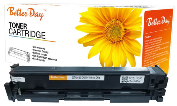 Toner BetterDay 207A(W2210A) M255/M283 zam. kaseta za HP Black 1.7k (bez cipa)