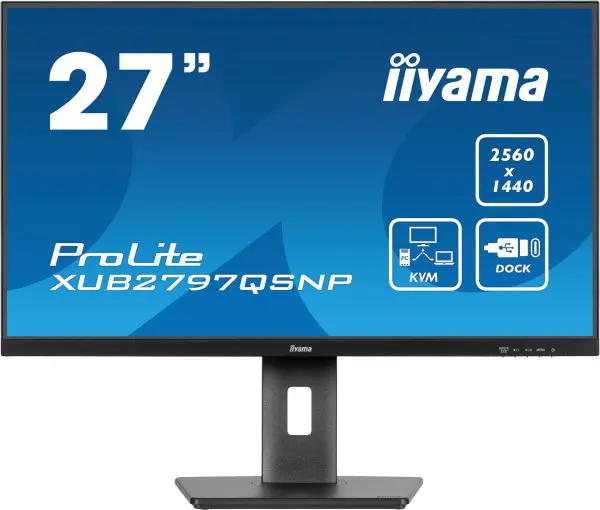 IIYAMA 27 XUB2797QSNP-B1 IPS 2560x1440 100Hz 1ms USB LAN Monitor