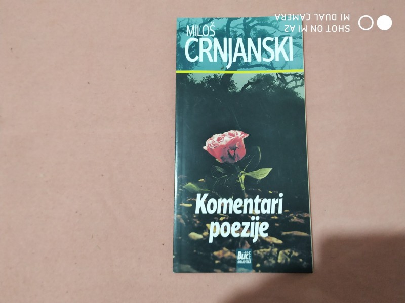 Knjiga Miloš Crnjanski Komentari poezije