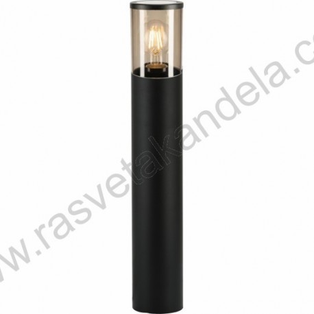 Baštenska stubna lampa 1xE27 M916 S crna+smoky