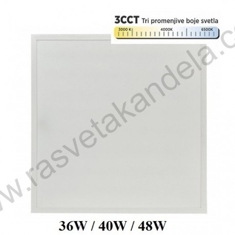 Led panel ugradni M203427-B1 3CCT 600x600 36-40-48W 3000/4000/6500K