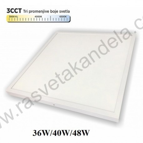 Led panel nadgradni M203427-N-B1 3CCT 600x600 36-40-48W 3000/4000/6500K