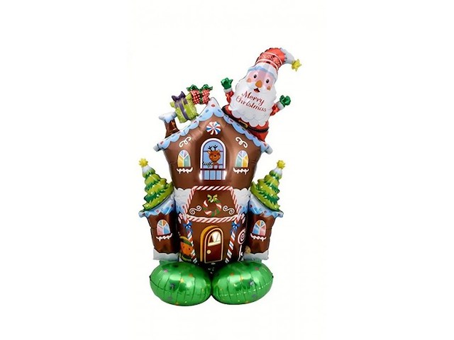 ❆ Balon Gingerbread House 2 kom XXL - 124 cm ✿NOVO✿