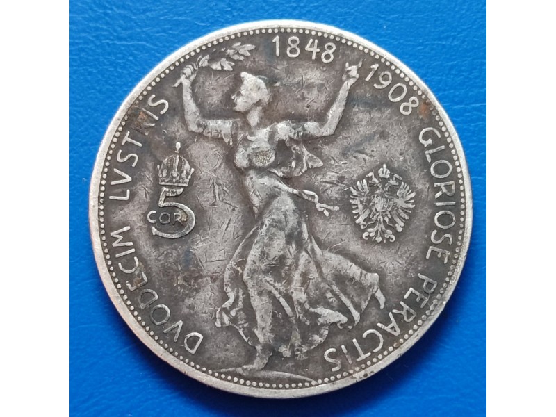 5 CORONA 1908 srebro