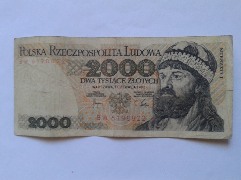 Poljska-2000 Dwa Tysiace Zlotych iz 1982 god