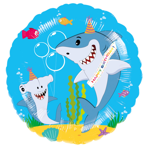 9917260
18″ Foil Friendly Shark Happy Birthday