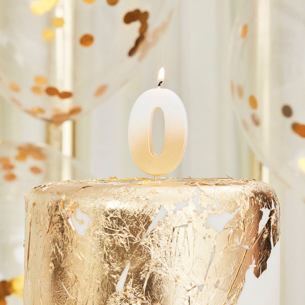 MIX216
Number 0 Candle Ombre Gold