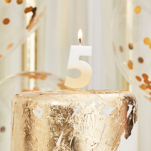 MIX221
Number 5 Candle Ombre Gold