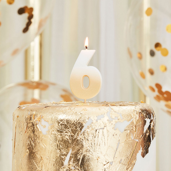 MIX222
Number 6 Candle Ombre Gold