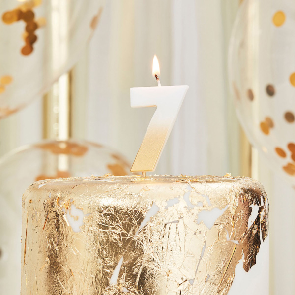 MIX223
Number 7 Candle Ombre Gold