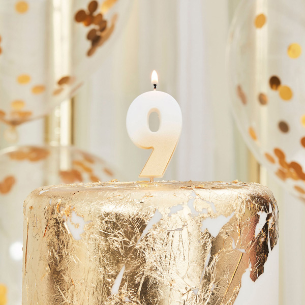 MIX225
Number 9 Candle Ombre Gold