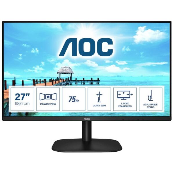 Monitor 27 * AOC 27B2H IPS HDMI, VGA 75Hz, 1920 x 1080