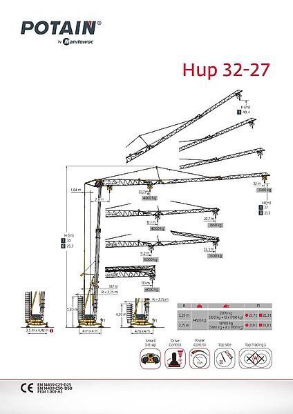 Potain HUP 32-27 toranjska dizalica