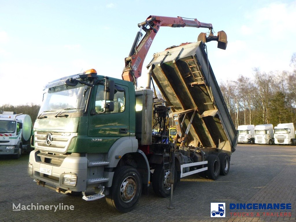 Mercedes-Benz Axor 3236 8x4 RHD tipper + Hiab 1283 DK-2 Duo pokretna dizalica