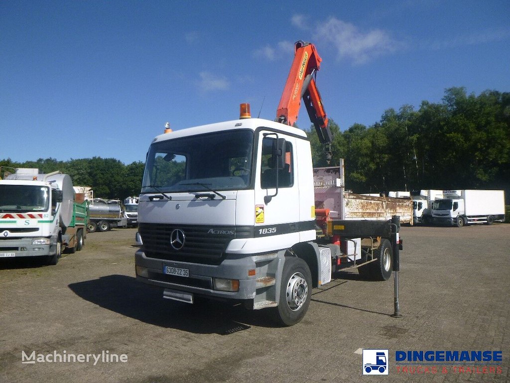 Mercedes-Benz Actros 1835 4x2 tipper + Palfinger PK12000 pokretna dizalica