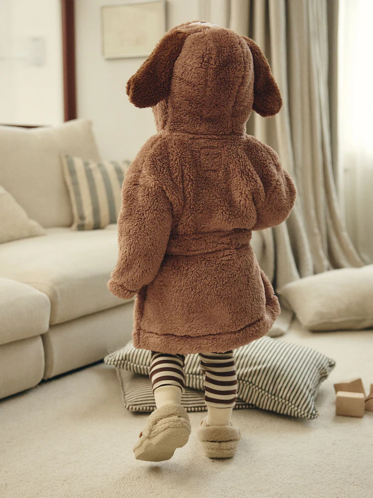 Brown Dog Fleece Robe (9mths-8yrs)