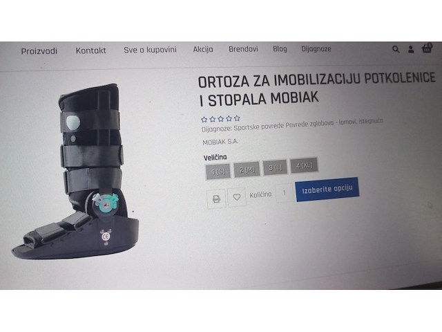 ORTOPEDSKA ČIZMA ZA IMOBILIZACIJU POTKOLENICE I STOPALA