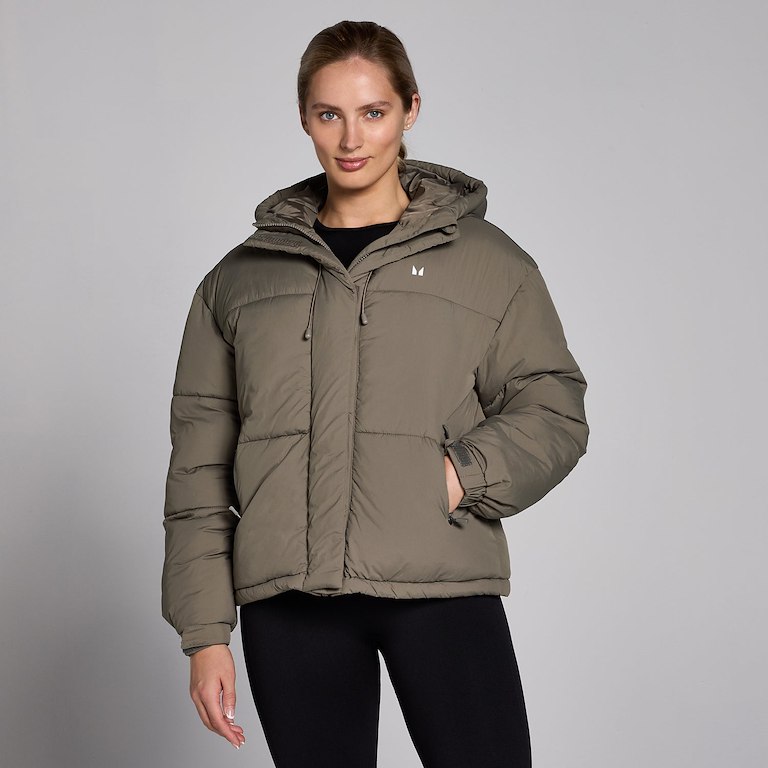 MP Women's Short Padded Puffer Jacket - ženska jakna - kafa